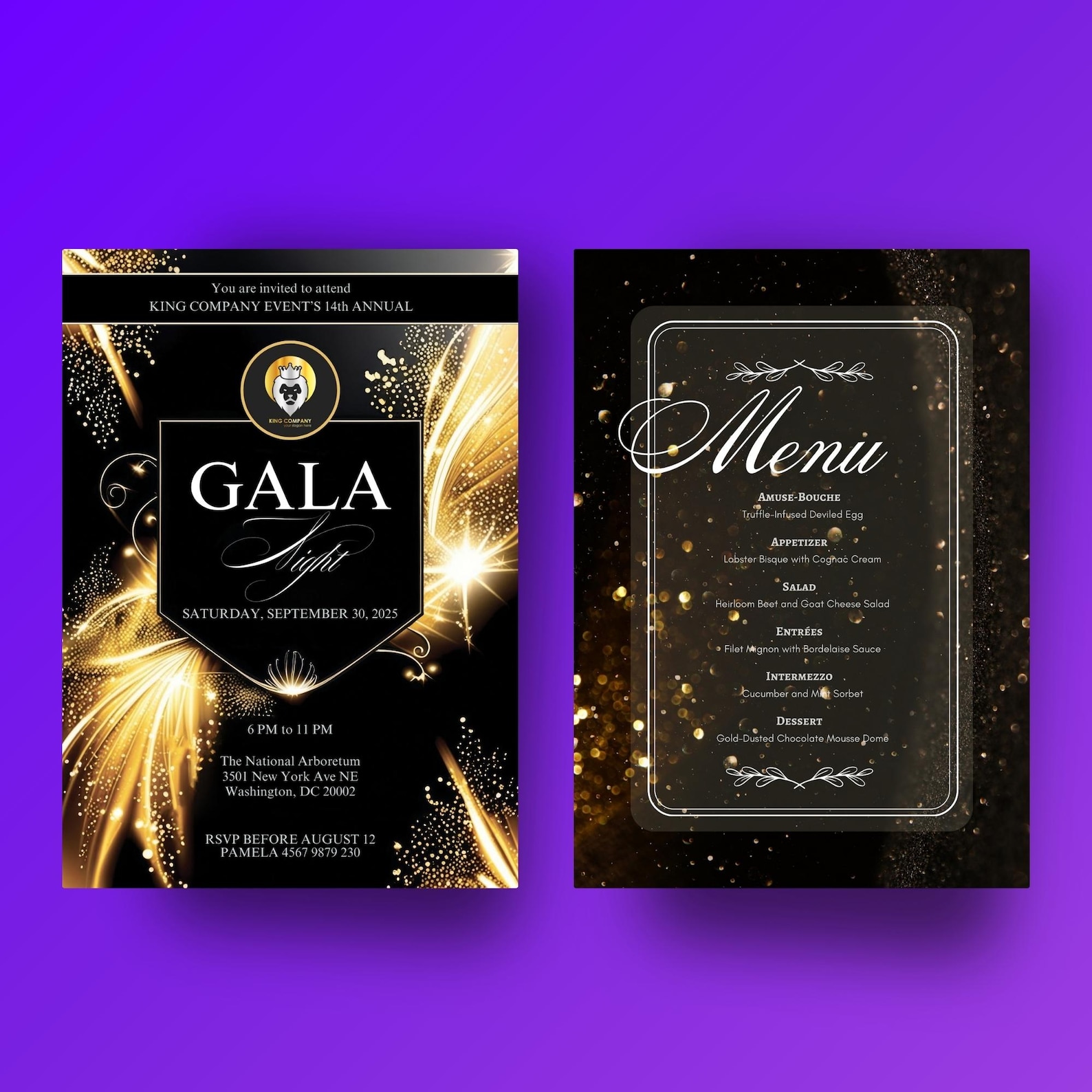 Editable Gala Invitation Template, Gala Party, Corporate Fundraiser ...