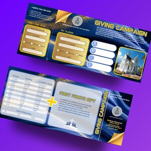 Church Giving Campaign Card Template, Christian Fundraiser (MADE for ...