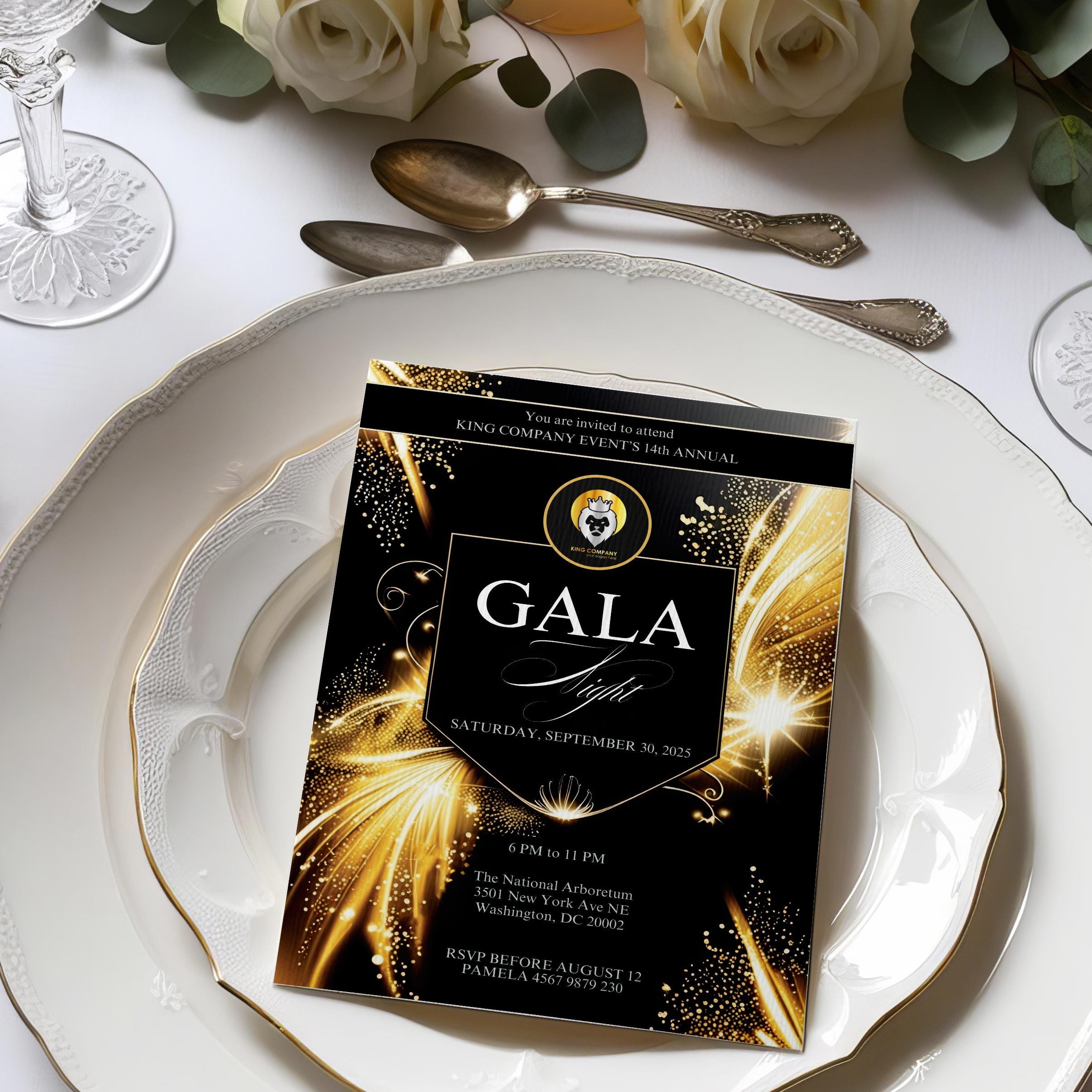 Editable Gala Invitation Template, Gala Party, Corporate Fundraiser ...