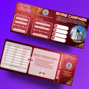 Church Giving Campaign Card Template, Modern Fundraiser (canva Editable ...