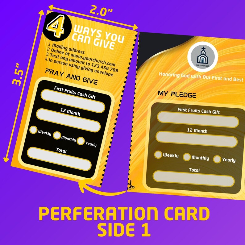 Church Giving Campaign Card Template, Customizable on Canva (digital ...