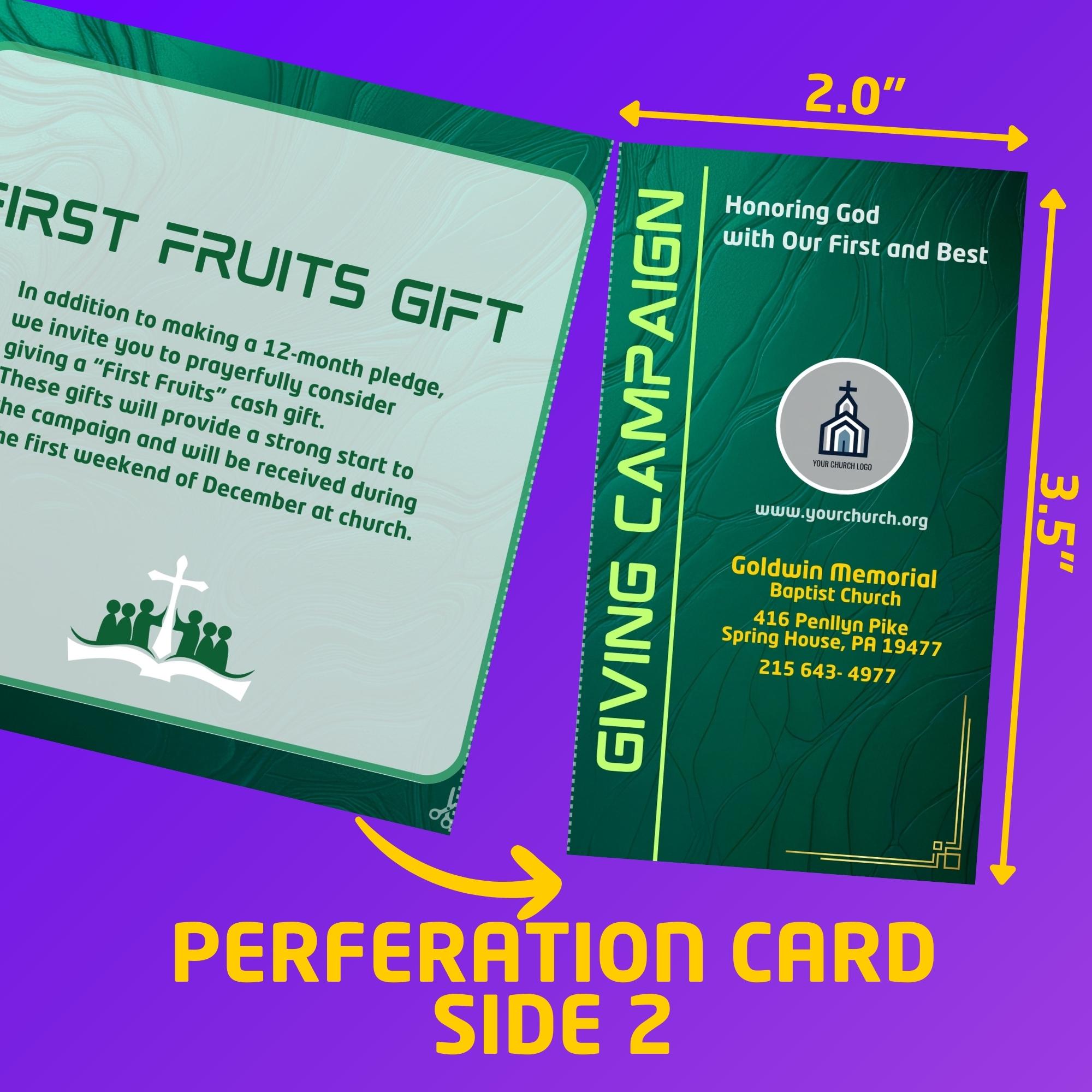 Church Giving Campaign Card Template Donation for Church Fundraiser ...