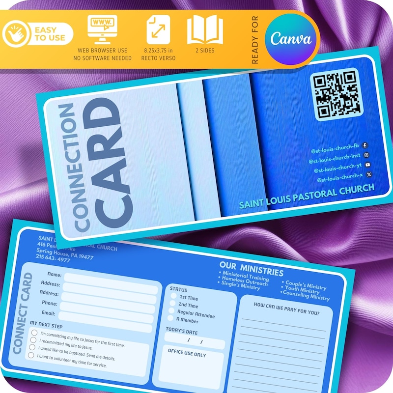 Church Membership Cards - Etsy