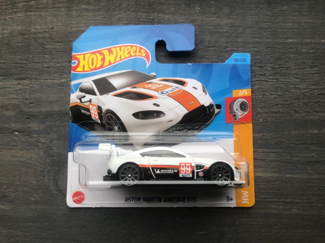 Aston Martin Vantage GTE Gulf White Mattel HOT WHEELS Turbo 1:64 ...
