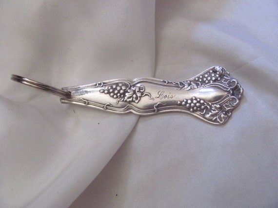 Key Fob Antique Ornate Silver Plate Silverware Key Chain 05C | Etsy