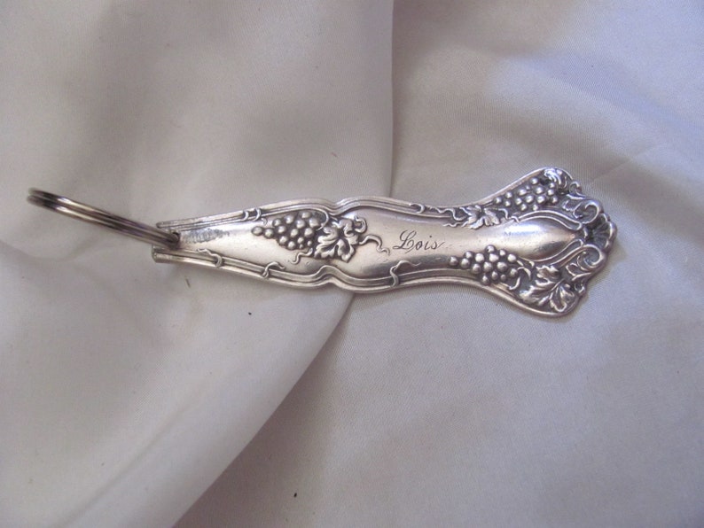 Key Fob Antique Ornate Silver Plate Silverware Key Chain (05C ...