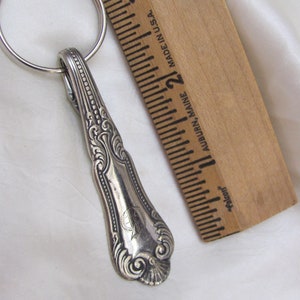 Ornate Silver Plate Silverware Key Chain Keychain Key Fob Antique ...