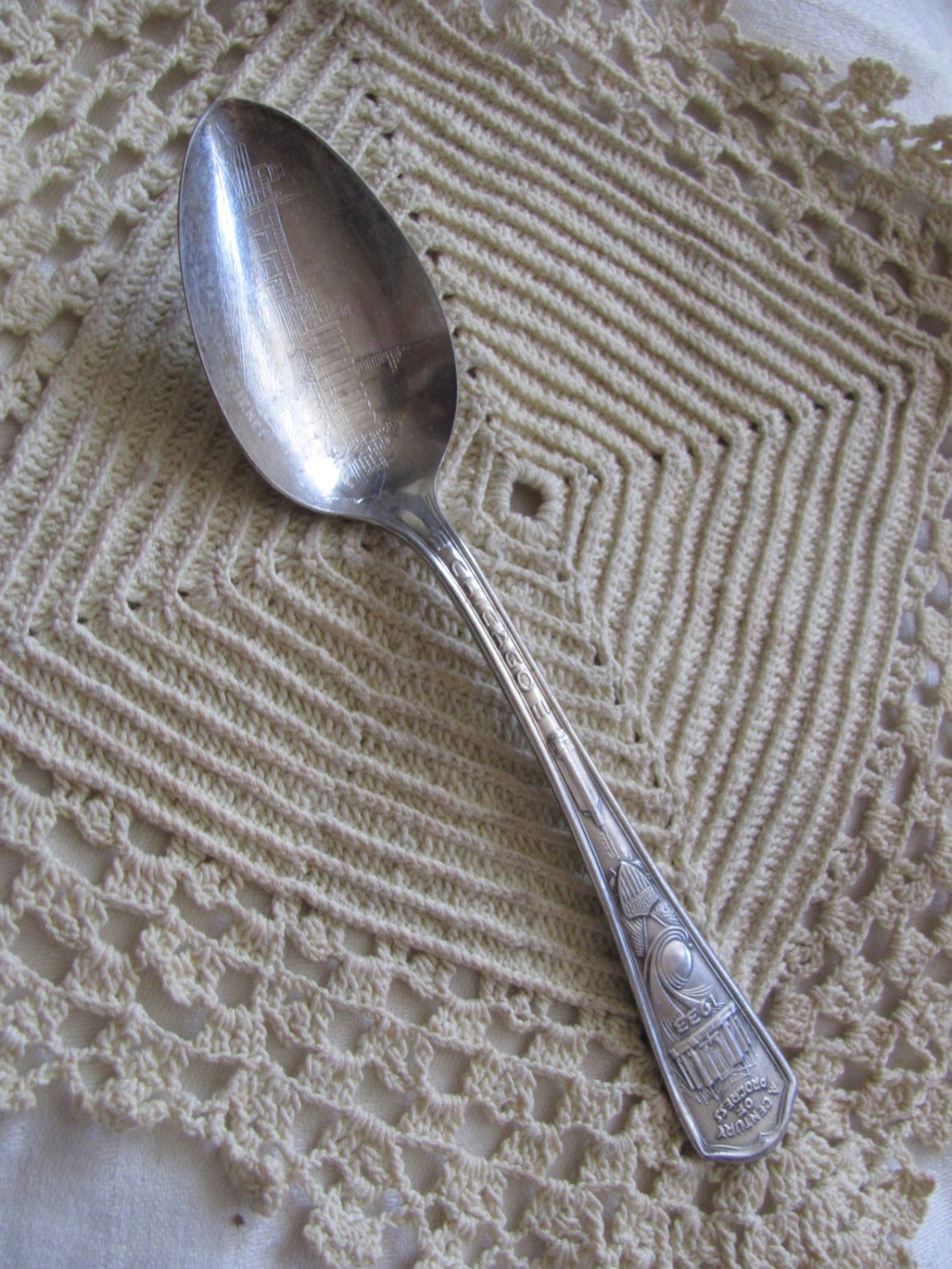 Vintage Silver Plate Collectible Spoon Hall of Science 1933 - Etsy