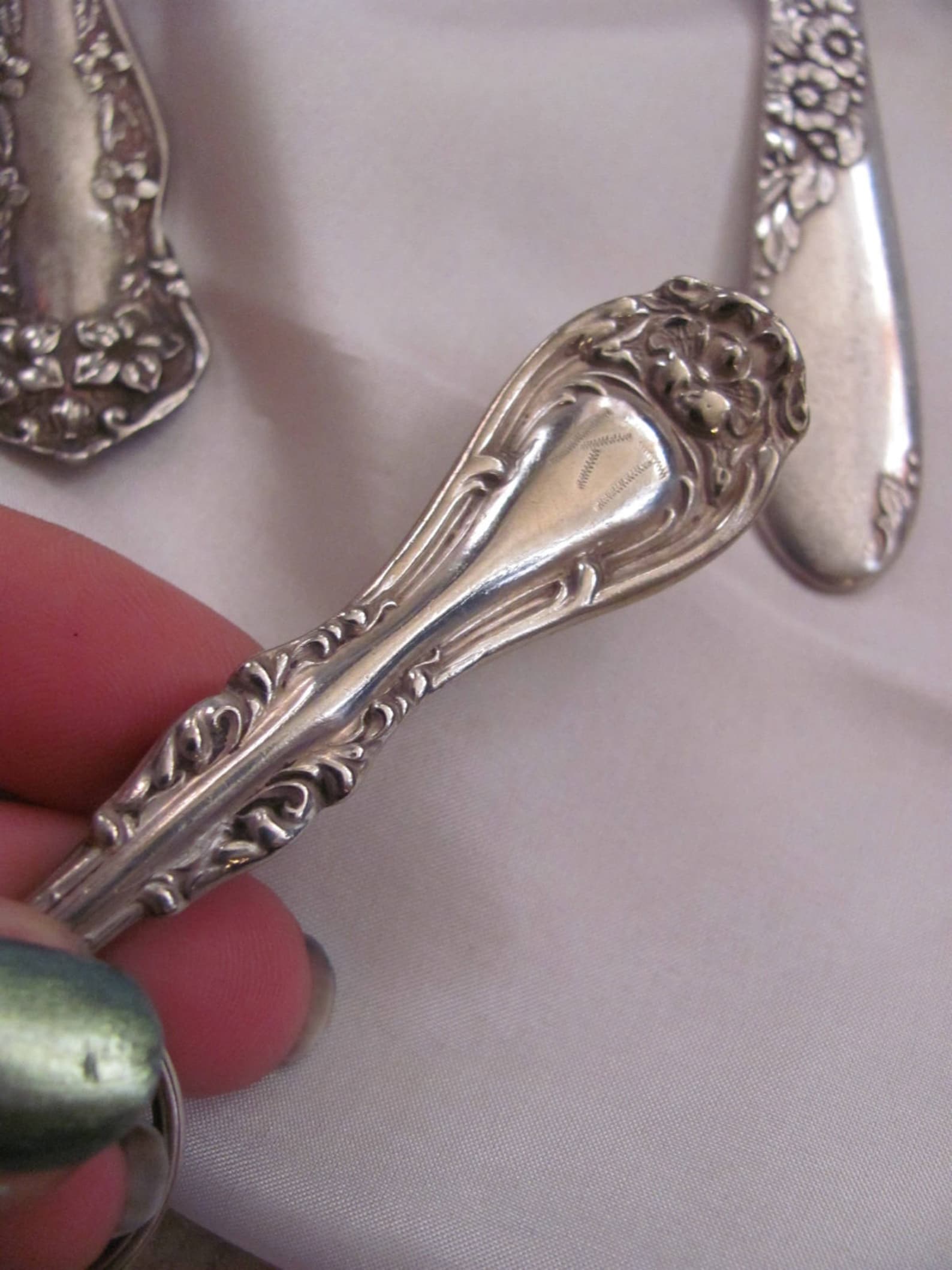 Key Fob Antique Ornate Silver Plate Silverware Key Chain - Etsy