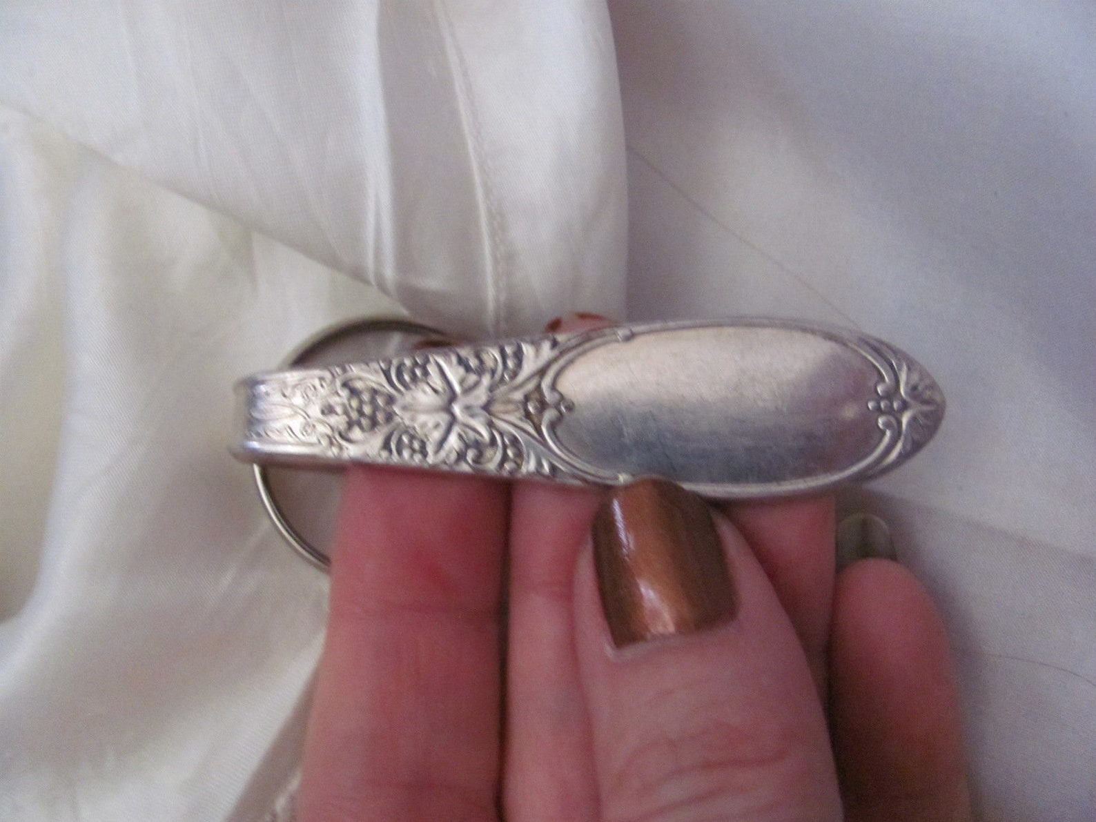 Key Fob Silver Plate Silverware Key Chain Purse Hook Finder - Etsy