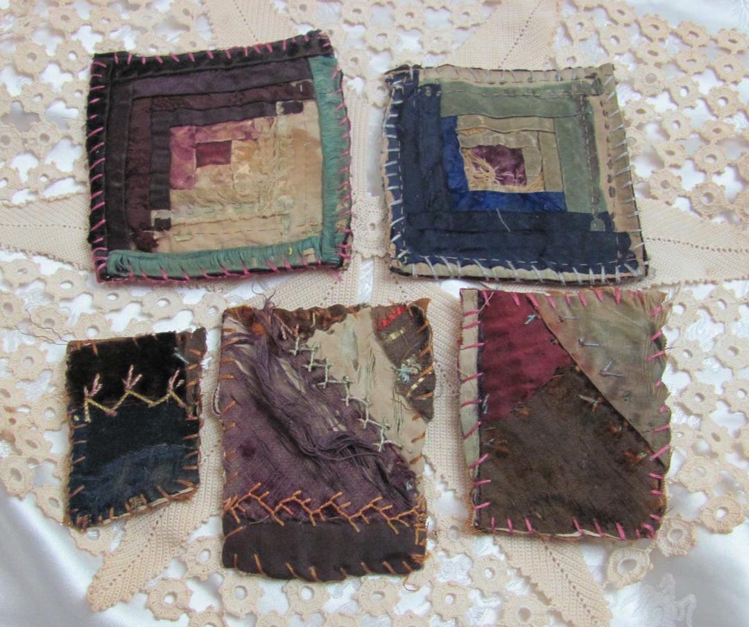 Beautiful Antique Quilt Piece Block Square // Brooch Lapel Pin or ...