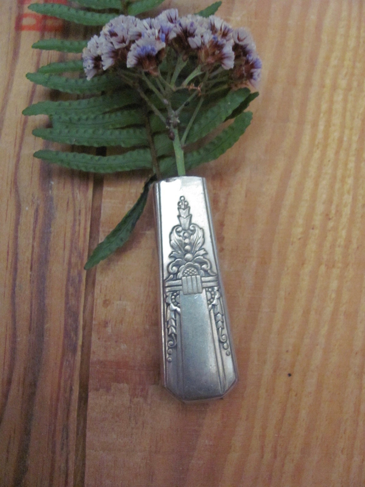 Silverware Flower Bud Vase Magnet or Lapel Pin or Pendant // Made From ...