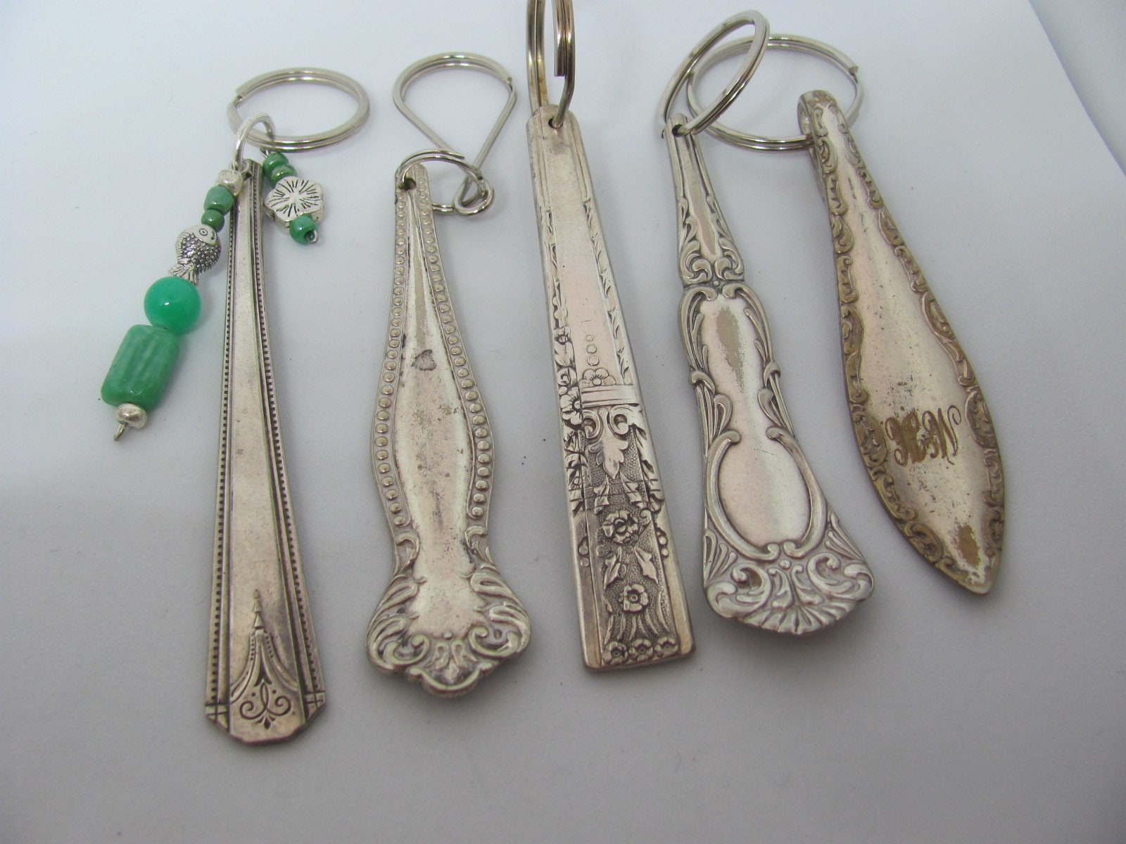 Key Fob Antique Ornate Silver Plate Silverware Key Chain - Etsy