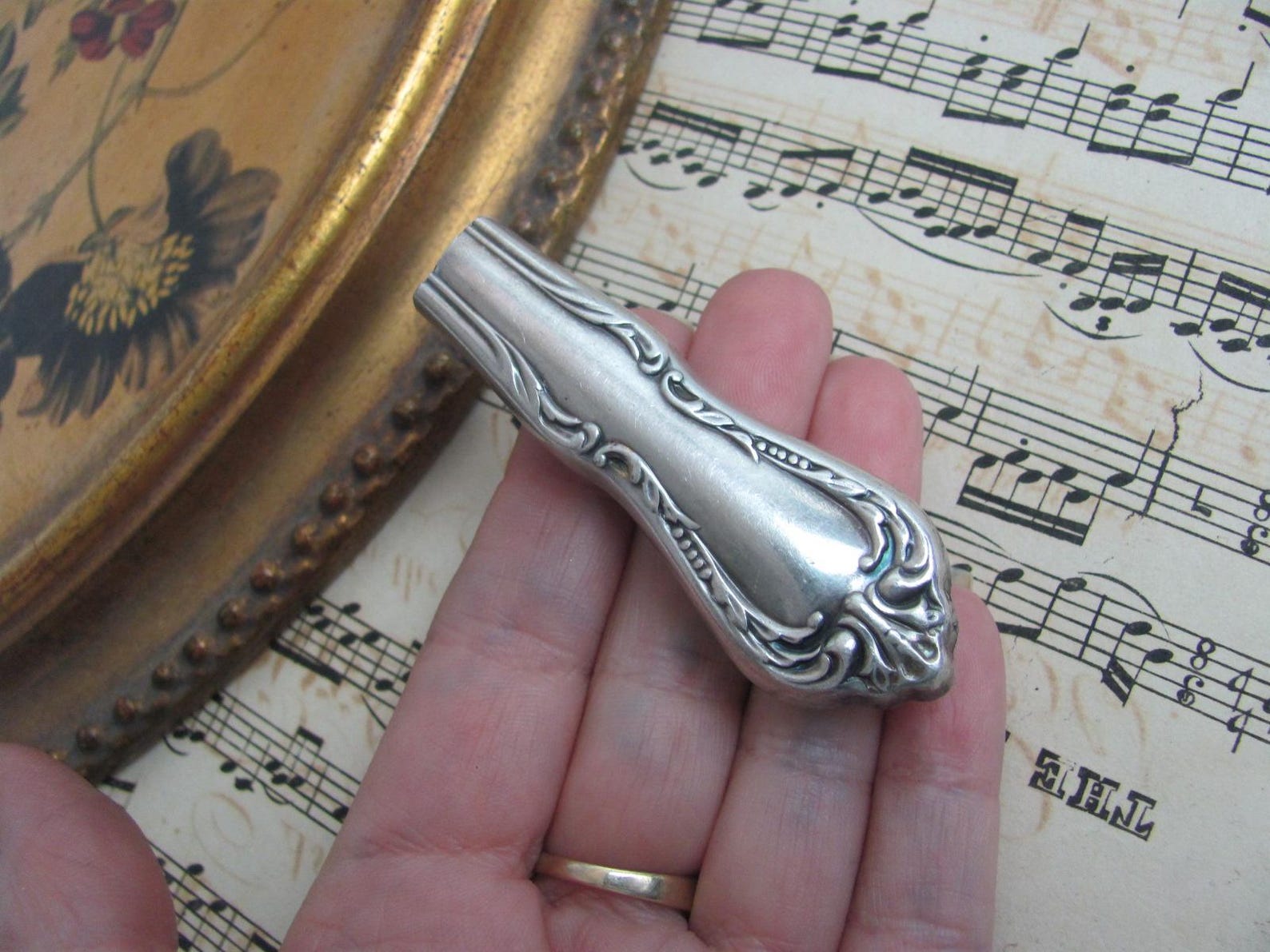 Silverware Flower Bud Vase // Magnet for Refrigerator or Lapel Pin or ...