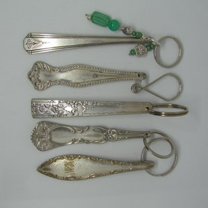 Key Fob Antique Ornate Silver Plate Silverware Key Chain Keychain ...