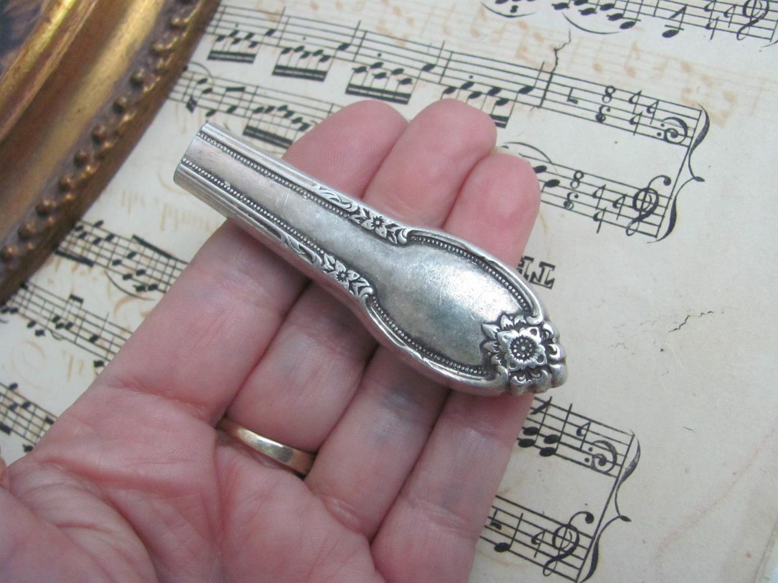 Silverware Flower Bud Vase Magnet or Lapel Pin or Pendant // Made From ...