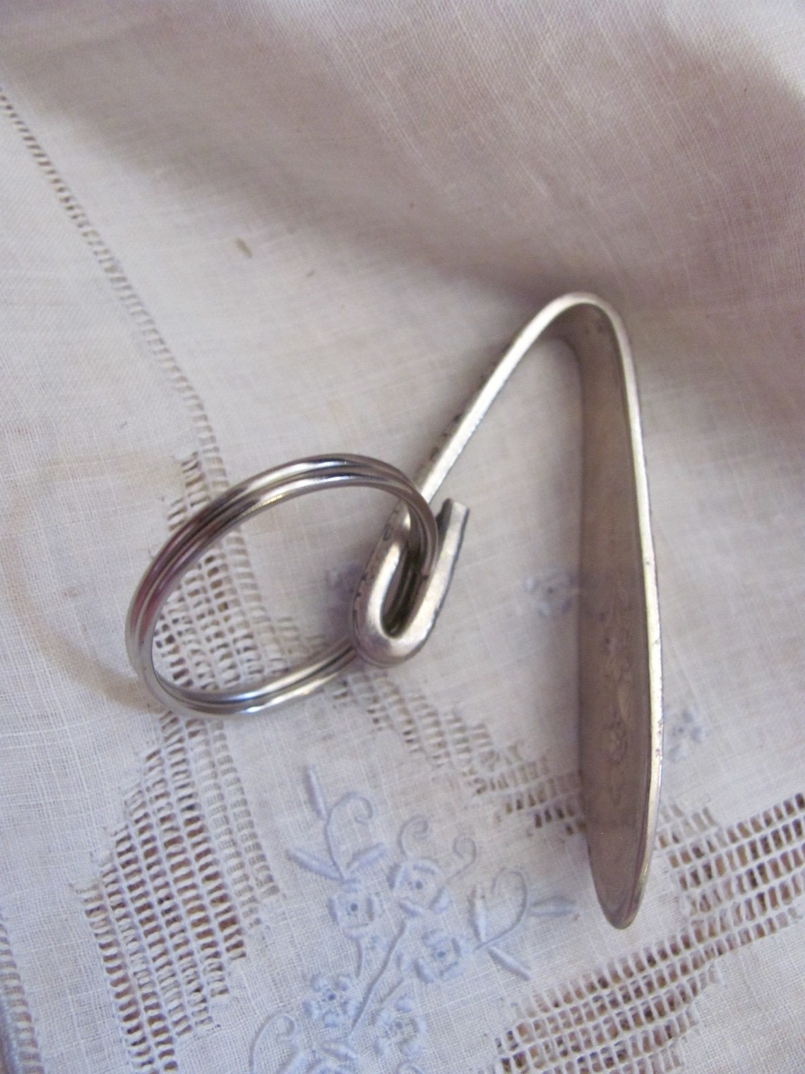 Key Fob Silver Plate Silverware Key Chain Keychain Purse Hook - Made ...