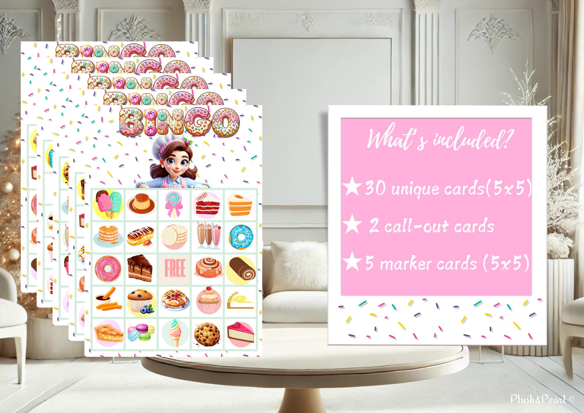 30 Sweet Treats Bingo Game Cards | Delicious Dessert Game Fun for All ...