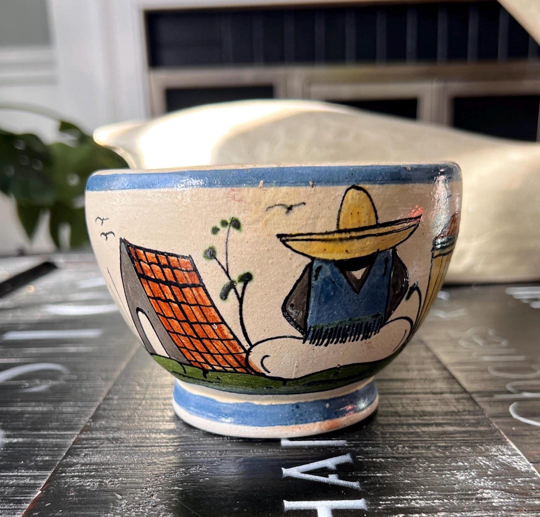 Handmade Salsa Guacamole Bowl – 5" Folk Art, Hand Made in Mexico by ...