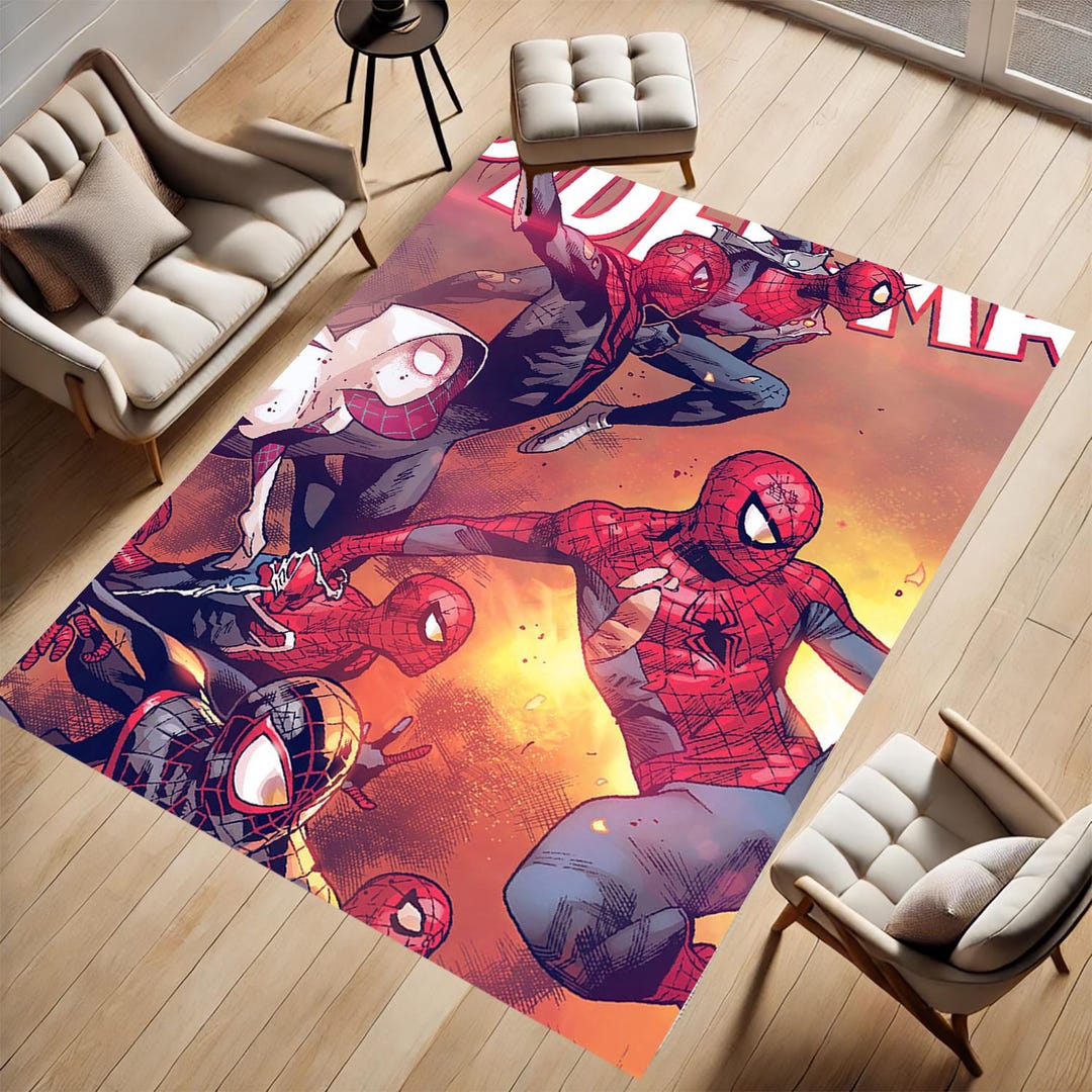 Young Room Rug, Amazing Spider-man, Legend Cartoon Rug, Spider Man ...