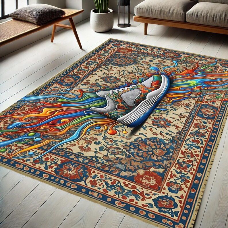 Sneakers Rug, Sneakerhead, Sneaker Retro, Hypebeast Rug, Sneakers Decor ...