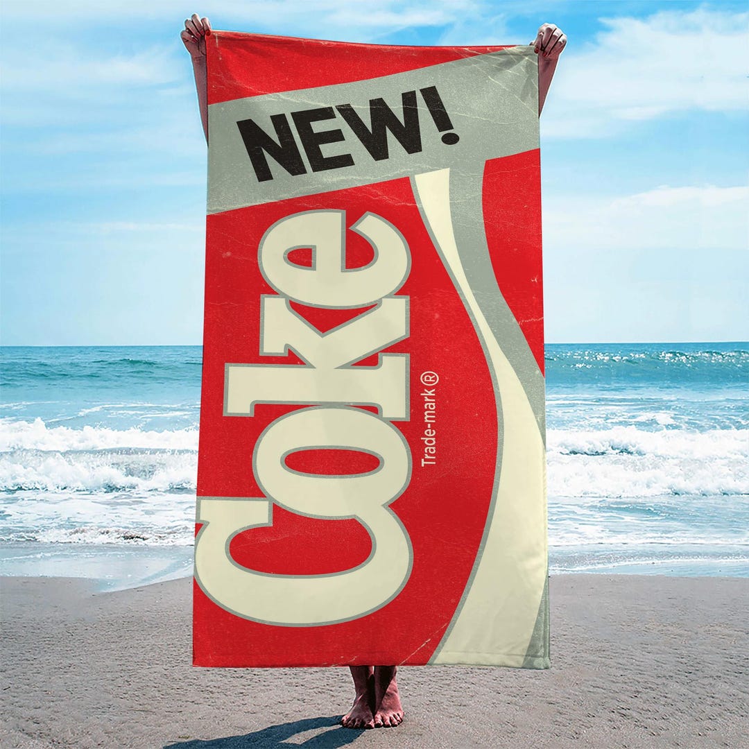 Towel, Coca-cola Patterned, Family Towel Set, Beach Towel, Towel Set ...
