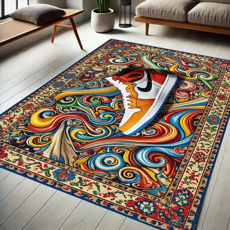Sneakers Rug, Sneakerhead, Sneaker Retro, Hypebeast Rug, Sneakers Decor ...