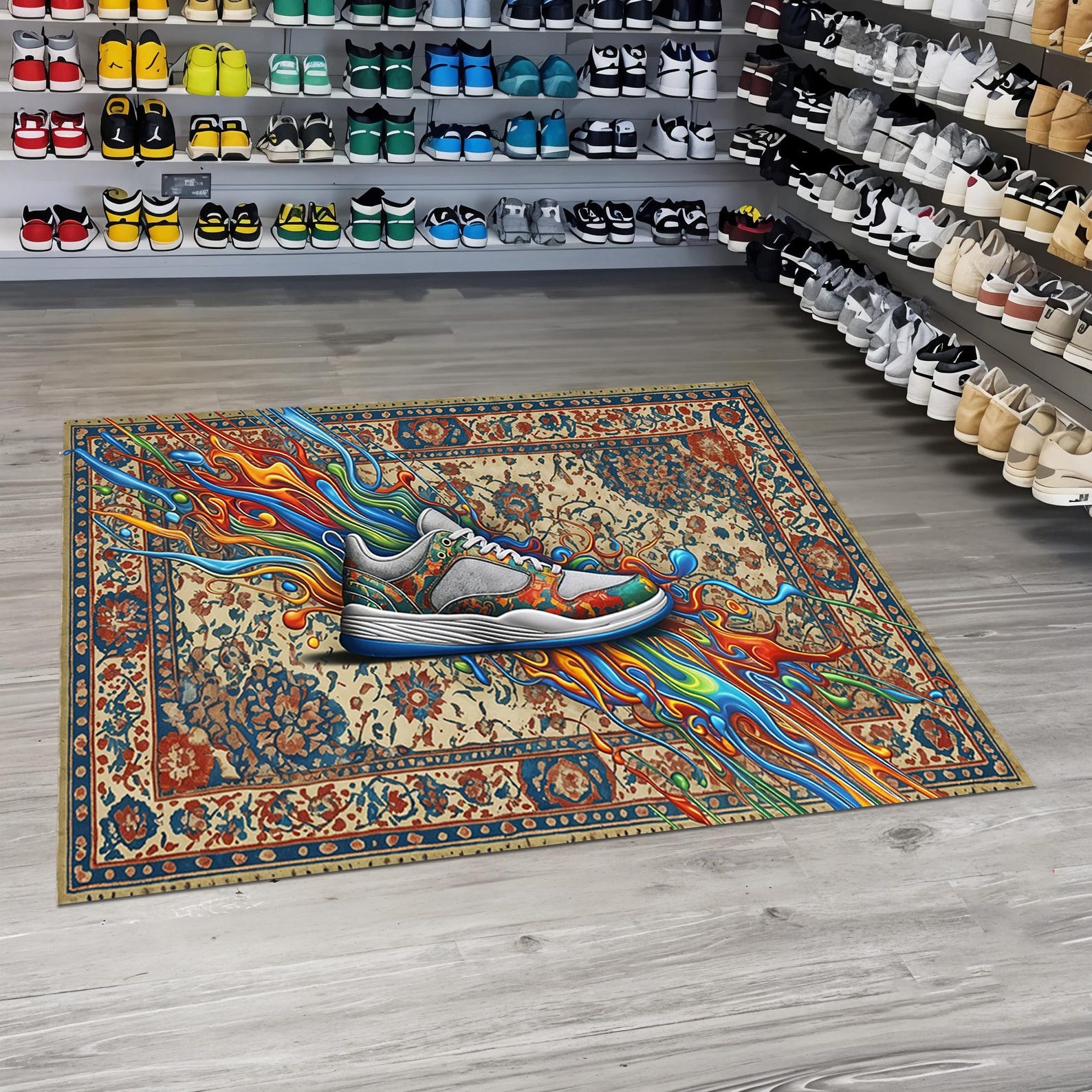 Sneakers Rug, Sneakerhead, Sneaker Retro, Hypebeast Rug, Sneakers Decor ...