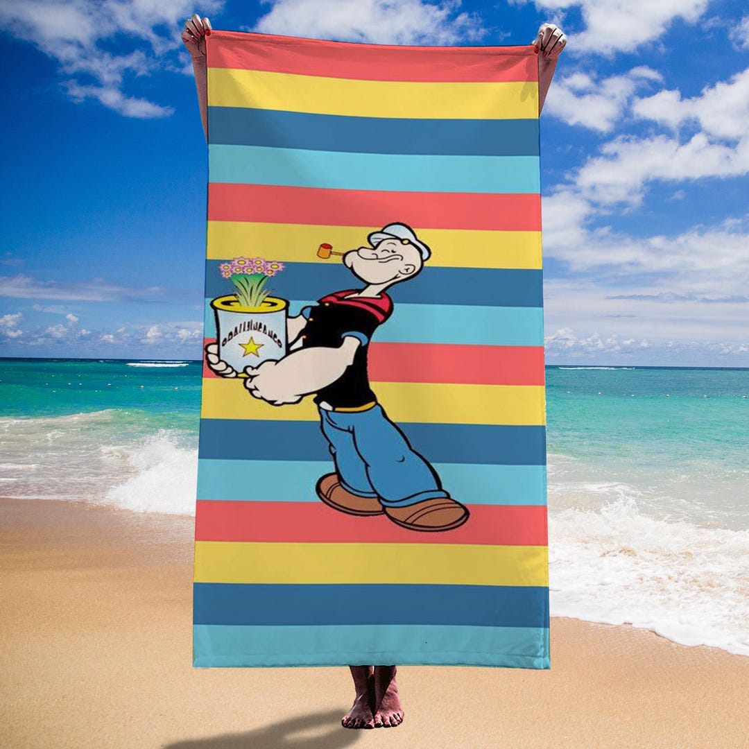 Towel, Popeye, Legend Cartoon, Spinach, Romantic Popeye, Kids Towels ...