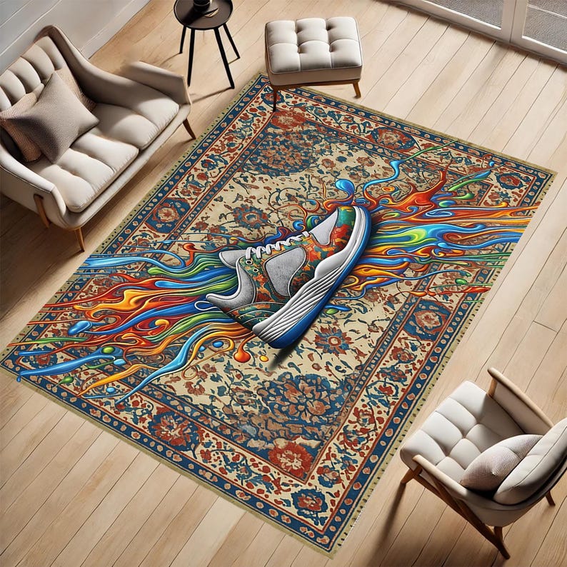 Sneakers Rug, Sneakerhead, Sneaker Retro, Hypebeast Rug, Sneakers Decor ...