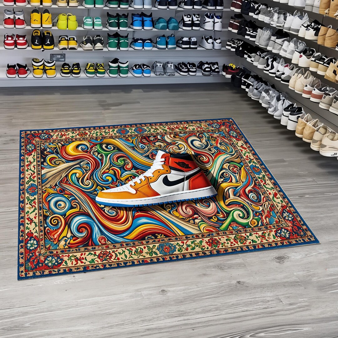 Sneakers Rug, Sneakerhead, Sneaker Retro, Hypebeast Rug, Sneakers Decor ...