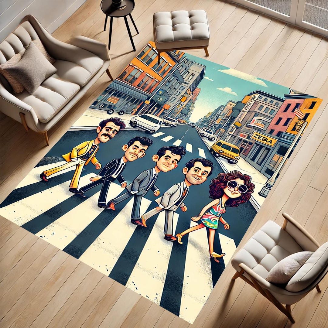 Music Rug, Legend, Rock, Beatles, Manga, Beatles' Iconic Pose ...