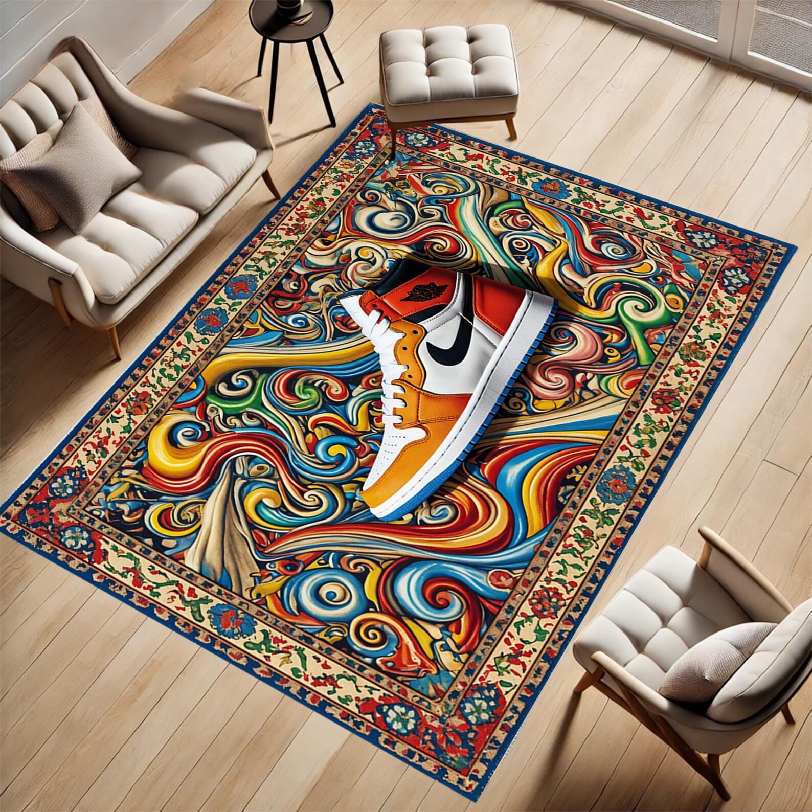 Sneakers Rug, Sneakerhead, Sneaker Retro, Hypebeast Rug, Sneakers Decor ...