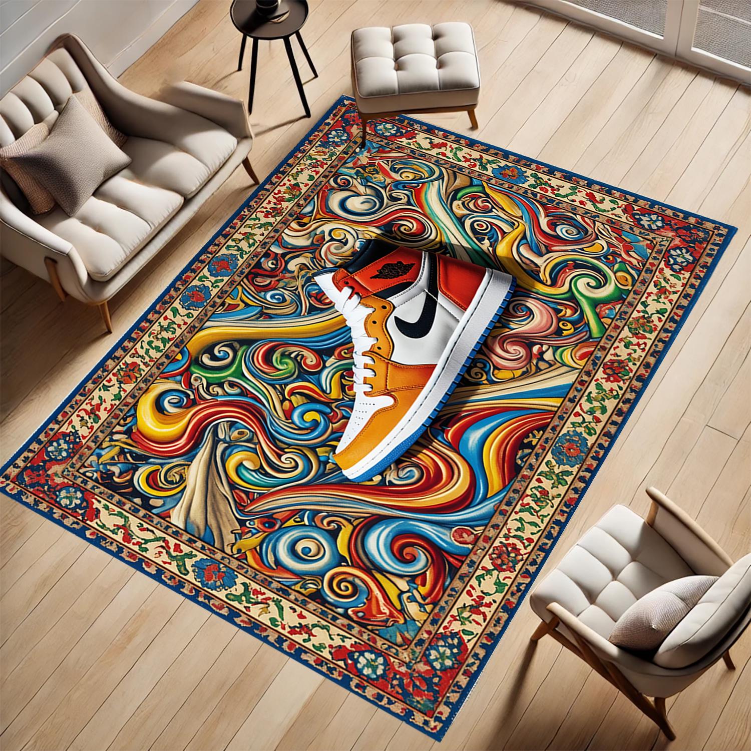 Sneakers Rug, Sneakerhead, Sneaker Retro, Hypebeast Rug, Sneakers Decor ...