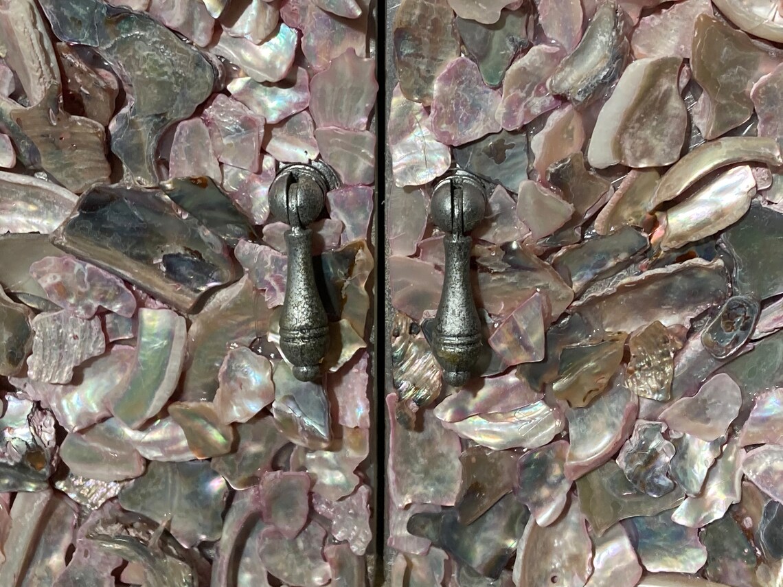 ABALONE SHELL ENCRUSTED Pair Night Stands, Artist Made, for Mermaids - Etsy