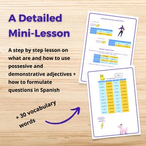 Possessive and Demonstrative Adjectives - Mini Lesson + Grammar ...