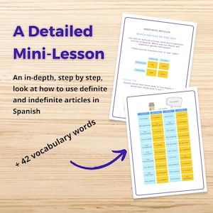 Definite and Indefinite Articles in Spanish | Grammar Practice ...