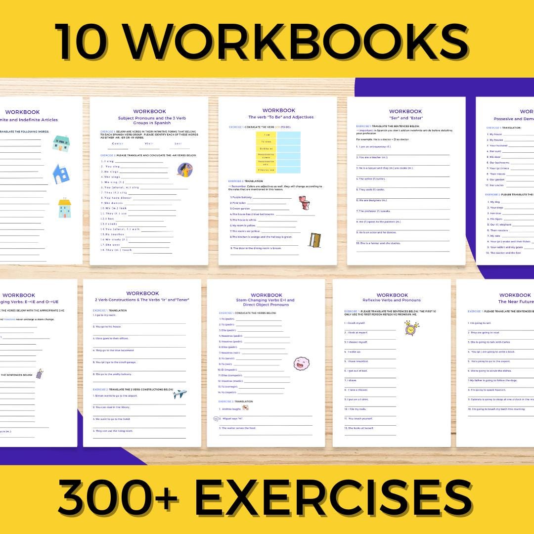 A1 Spanish Grammar Mega Bundle | Complete Guide to Spanish Grammar ...