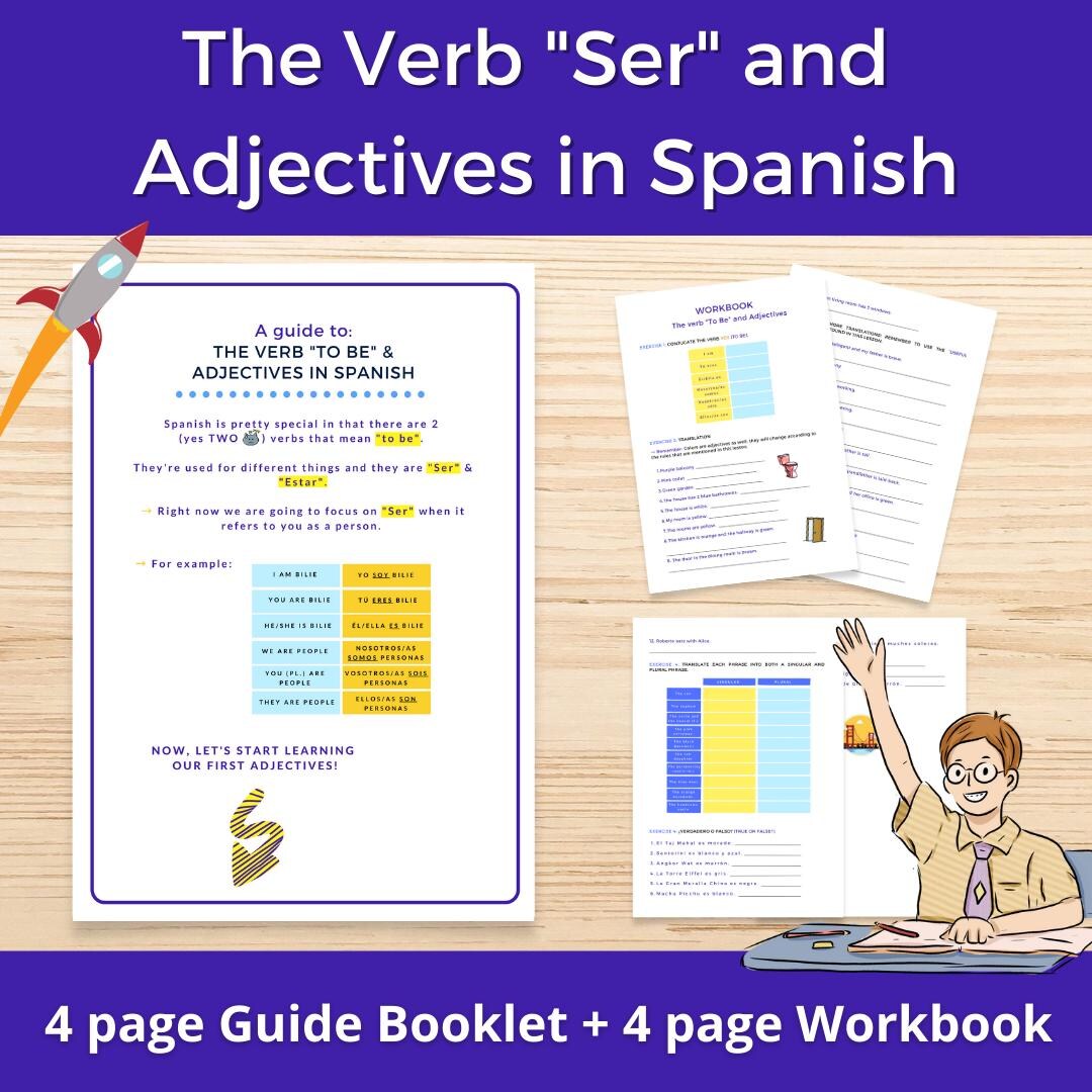 Adjectives in Spanish and the Verb "ser" - Mini Lesson + Grammar ...