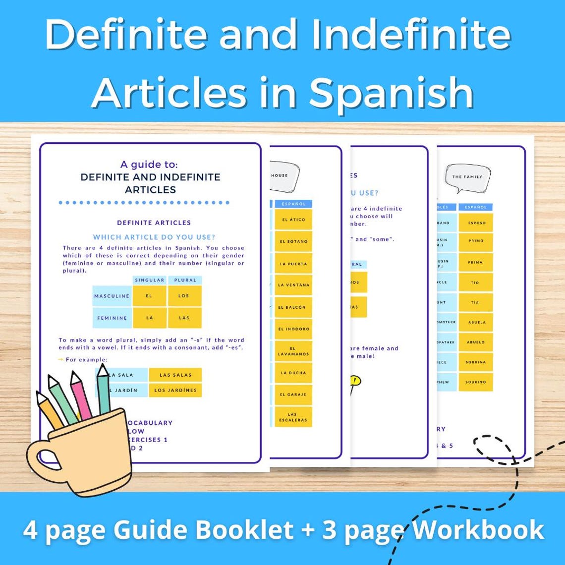 Definite and Indefinite Articles in Spanish | Grammar Practice ...
