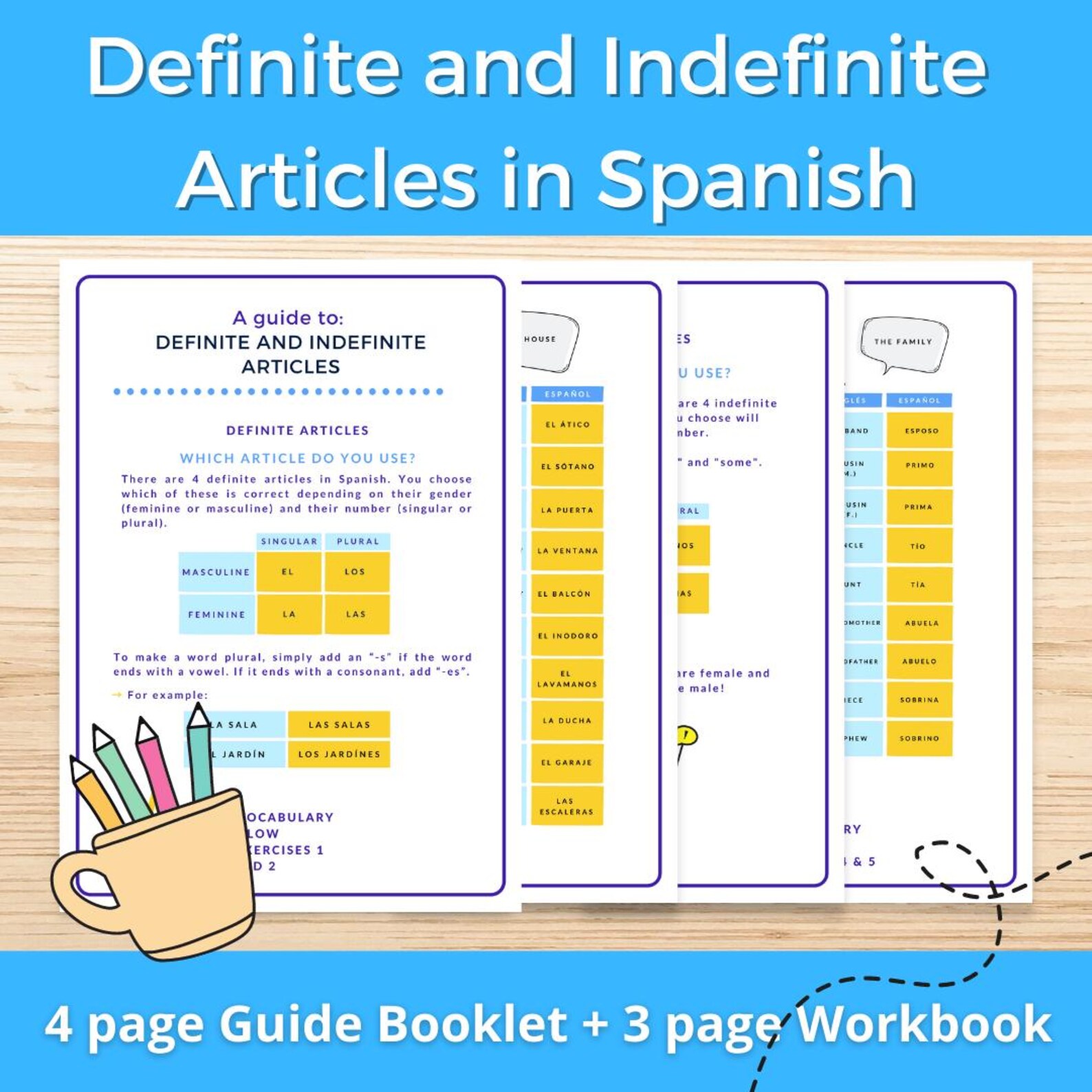 Definite and Indefinite Articles in Spanish | Grammar Practice ...