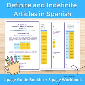 Definite and Indefinite Articles in Spanish | Grammar Practice ...