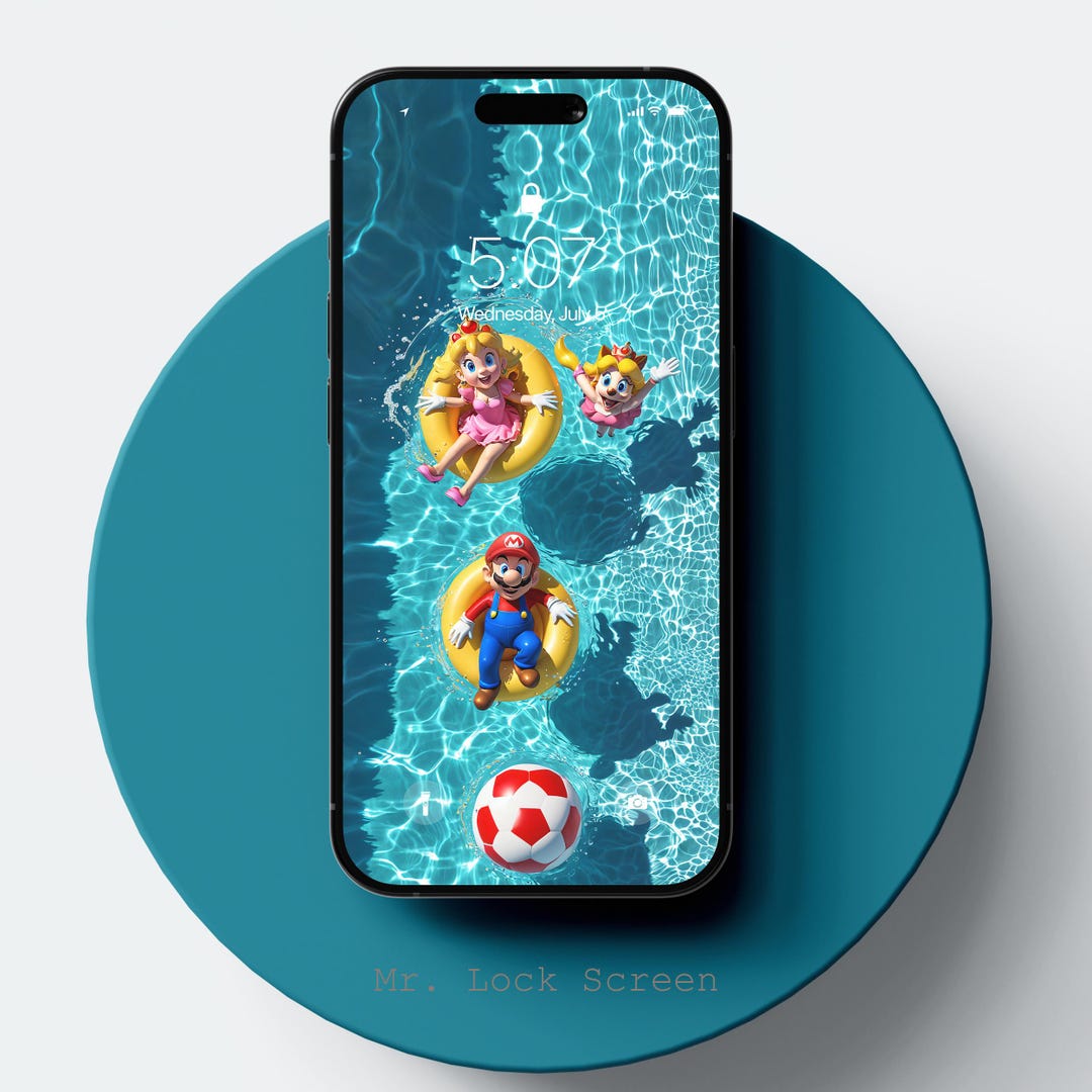 Mario Princess Peach Pool Phone Wallpapers | 3D Pool Phone Wallpaper ...