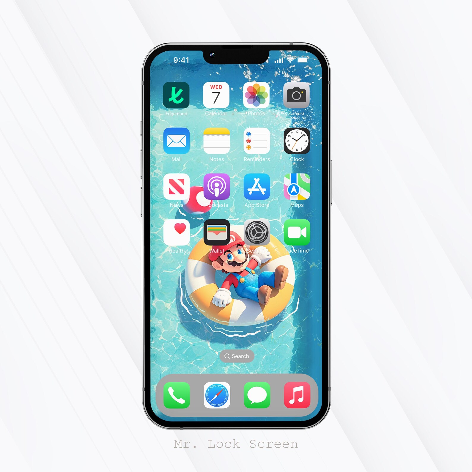 Pool Time Mario Pool Phone Wallpapers | 3D Pool Phone Wallpaper ...