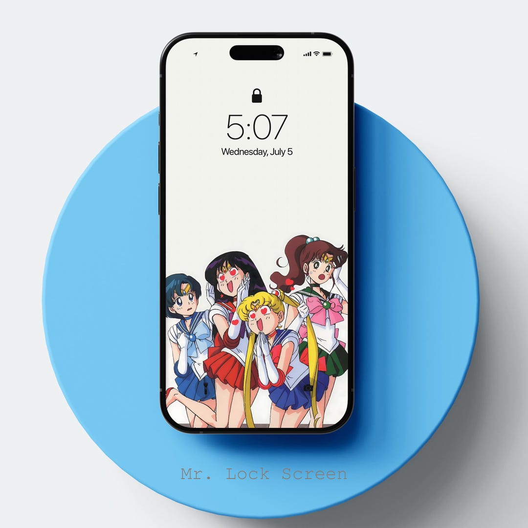 Sailor Guardians Phone Lockscreen, Sailor Moon, Sailor Mars, Saturn ...