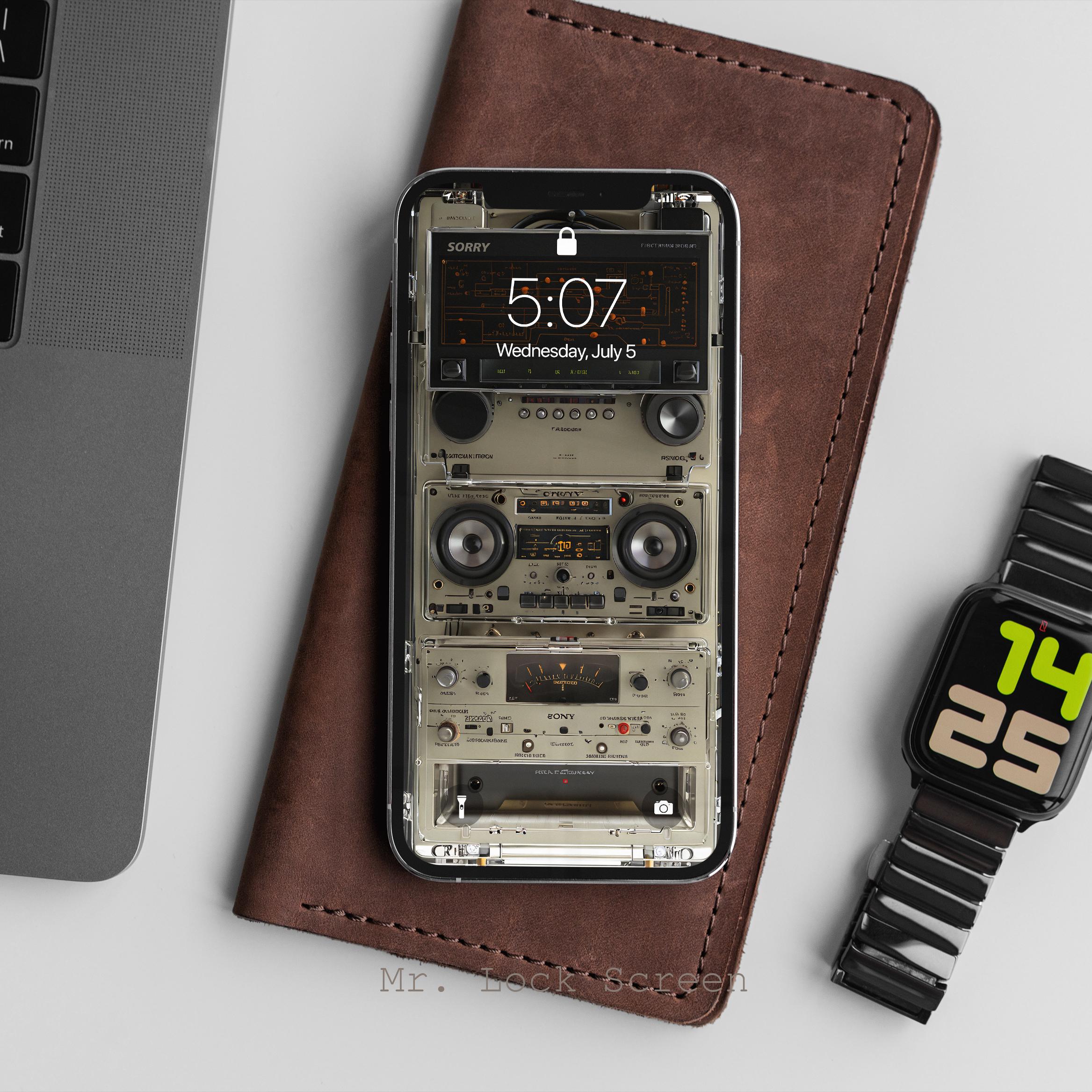 Retro Sound System iPhone Wallpaper | Ios Lock Screen Wallpaper ...