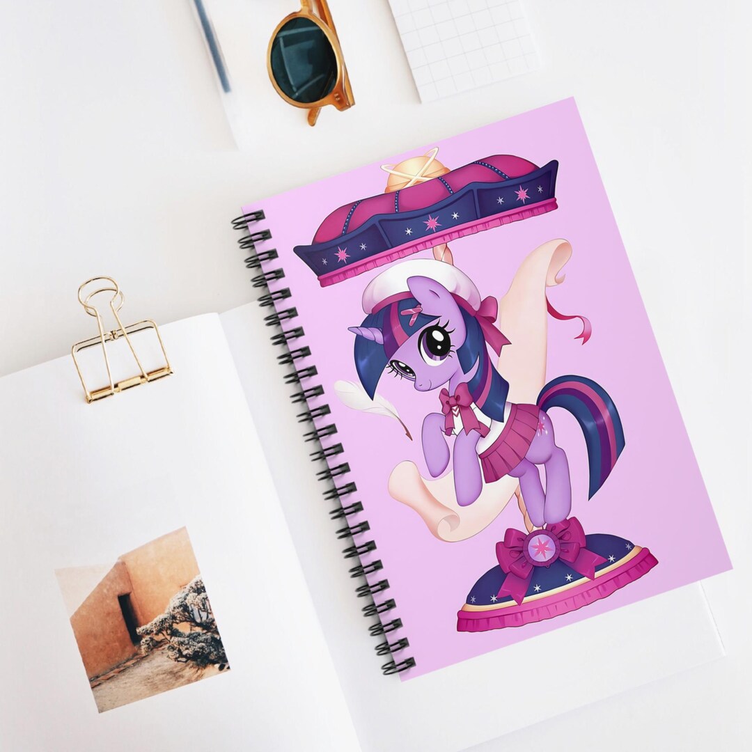 Twilight Sparkle Carousel Lined Journal - Sparkle Spiral Notebook - MLP ...
