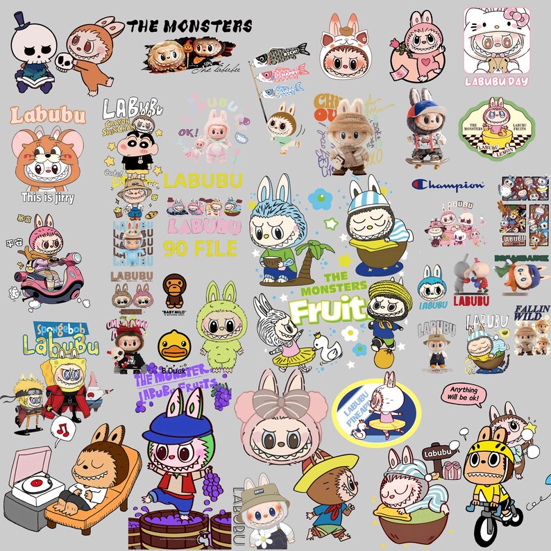 264 Labubu PNG, Labubu Bundle Png, Labubu SVG, Labubu Sticker Png Svg ...