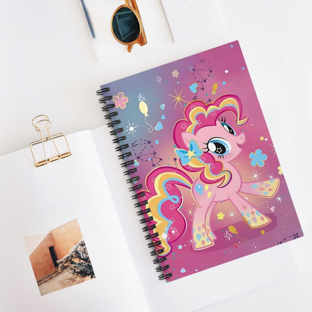 Pinkie Pie Spiral Notebook - Cute Kawaii Pastel Journal - Fun ...