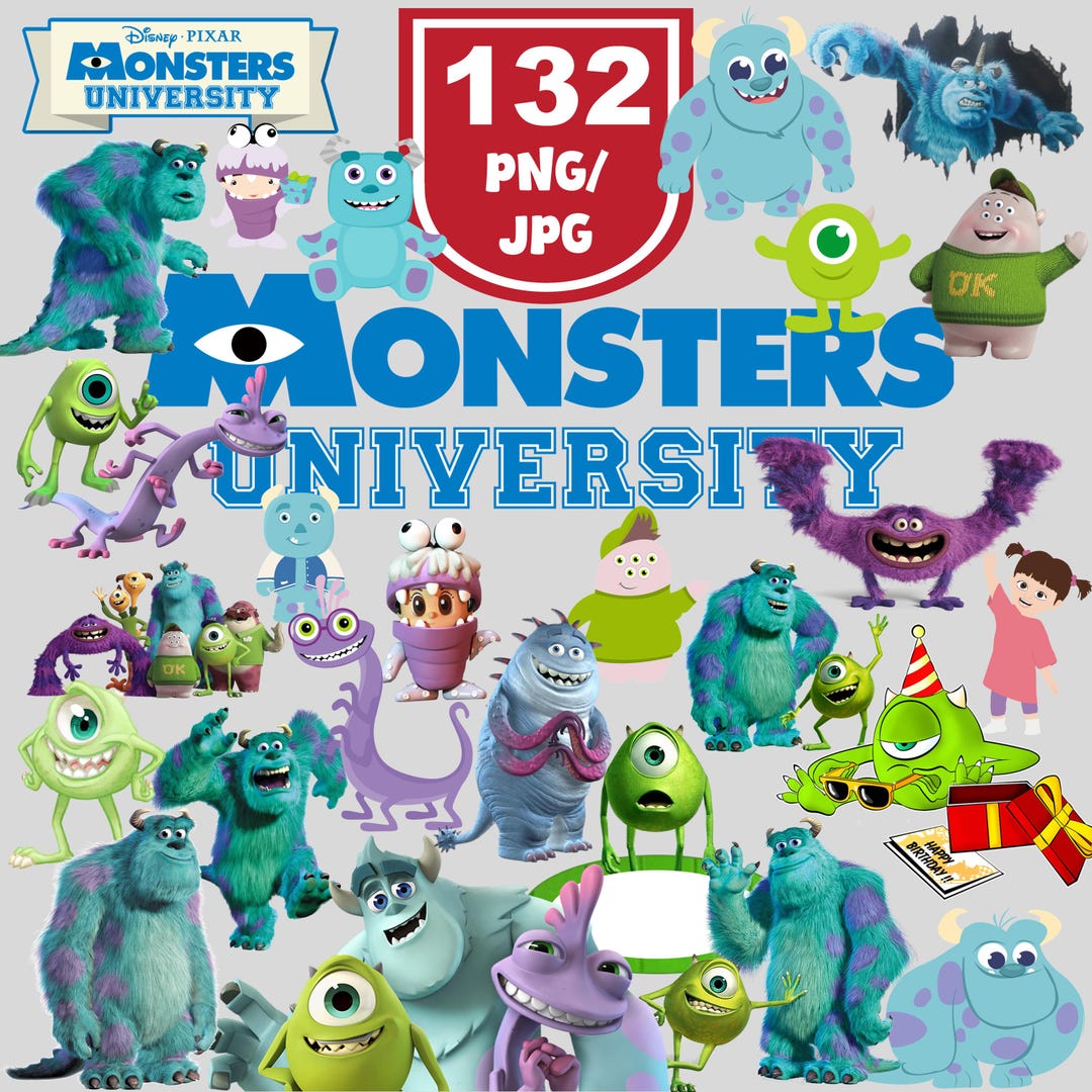 132 Monsters University PNG Bundle, High Quality Monsters Inc Graphics ...